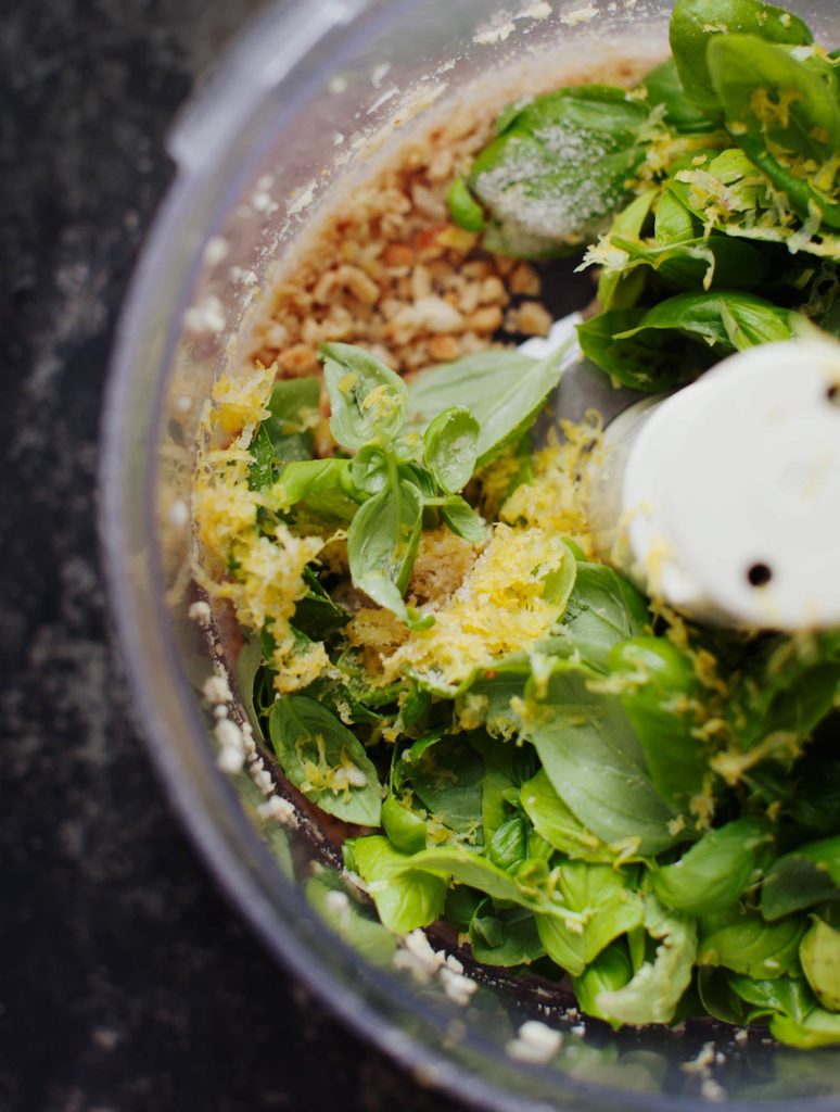 Chickpea Pasta with Basil-Pea Pesto - My New Roots